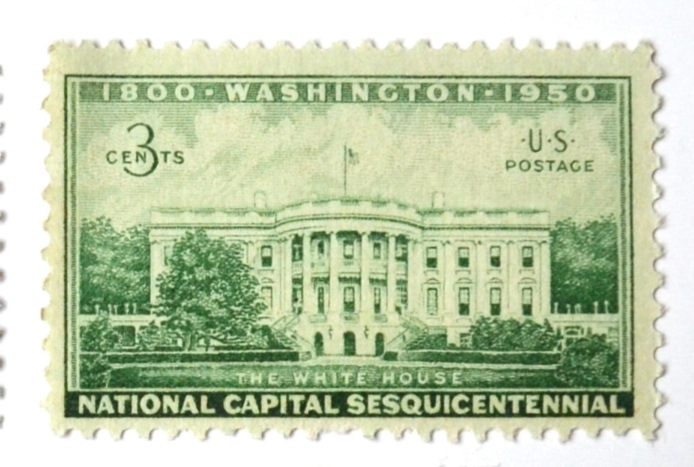 10 Vintage White House Postage Stamps Unused Washington DC Stamps for ...