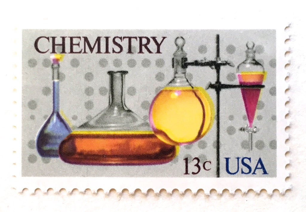 10 Chemistry Stamps Vintage Laboratory Postage for Mailing – Edelweiss Post