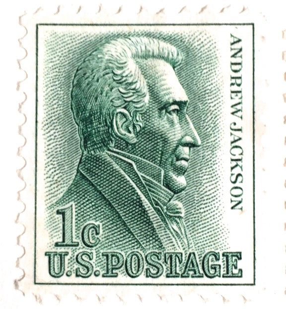 10 Vintage Andrew Jackson Stamps Green Vintage Postage for Mailing ...
