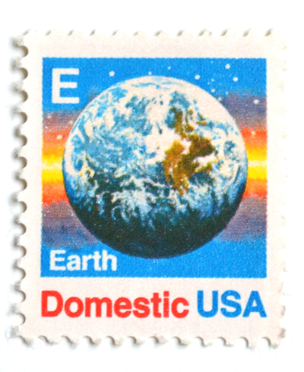 10 Earth Stamps Vintage 25 Cent Planet Earth from Space Unused Postage ...
