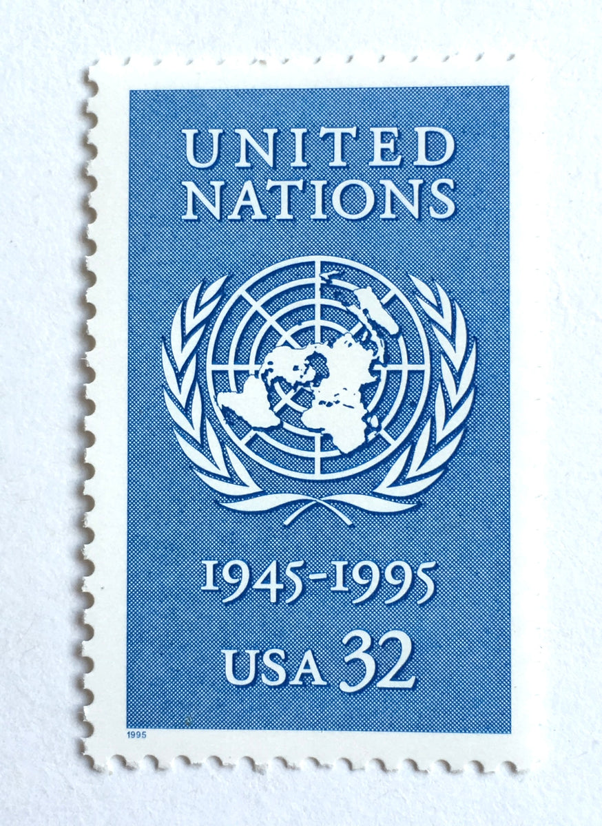 10 Vintage Blue Stamps Unused United Nations Postage Stamps for Mailin ...