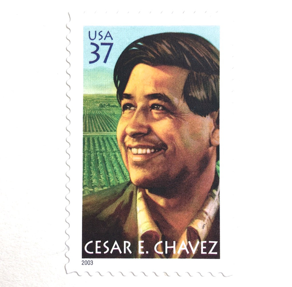 10 Cesar Chavez Stamps Vintage Hispanic American Civil Rights Leader P ...