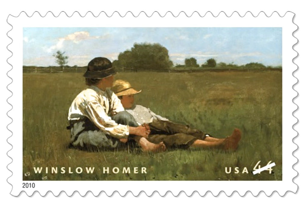 10 Winslow Homer Painting Vintage Green Postage Stamps for Mailing ...
