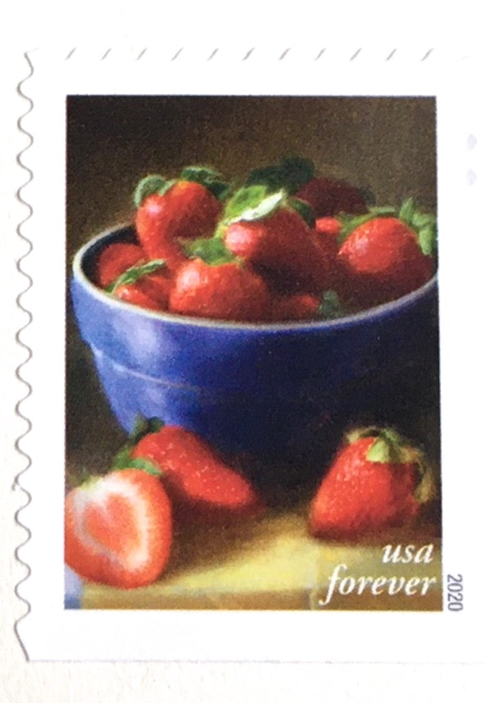 10 Strawberry Forever Stamps Unused Red Berry Postage Stamps for Maili ...