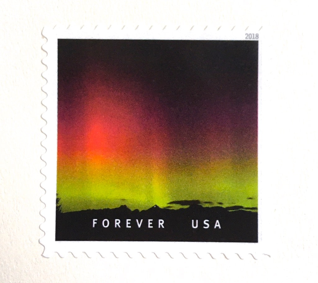 10 Northern Lights Forever Stamps // O Beautiful Night Sky Unused Post ...