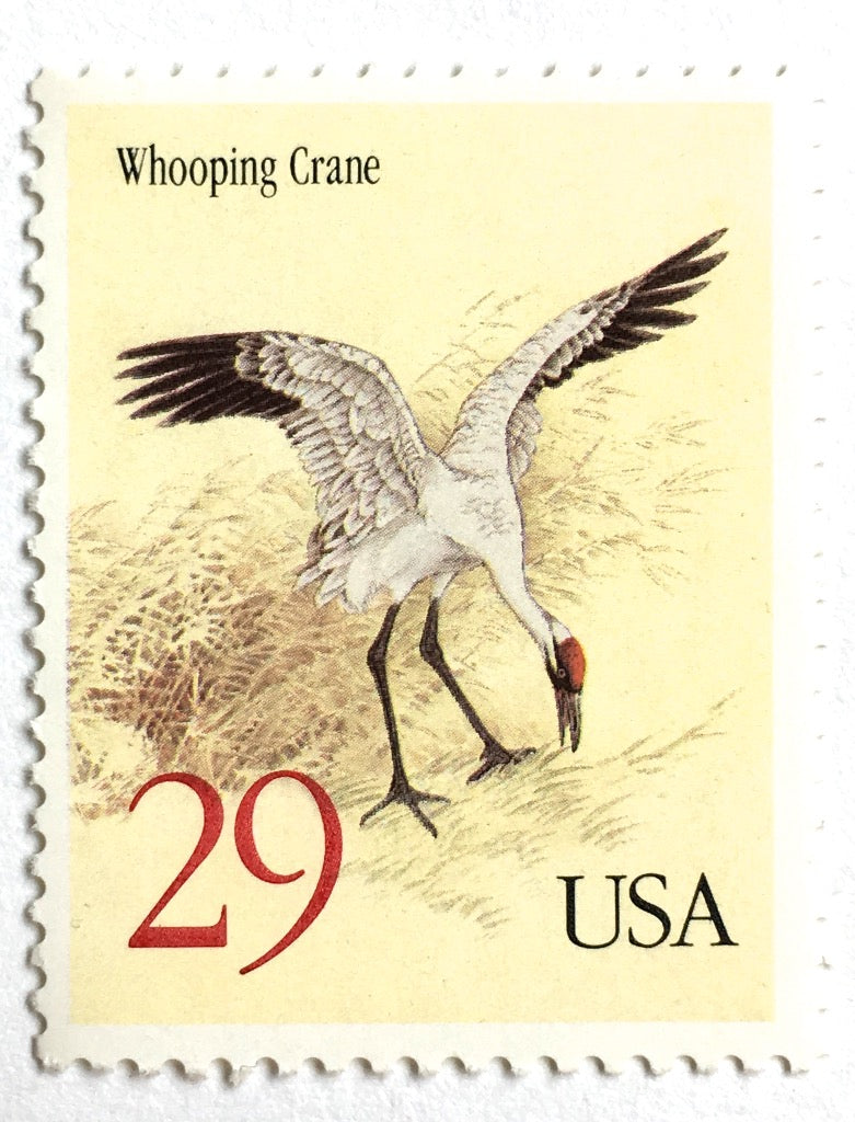 10 Vintage Crane Stamps Unused Asian Nature Art 29 Cent Unused US Post ...