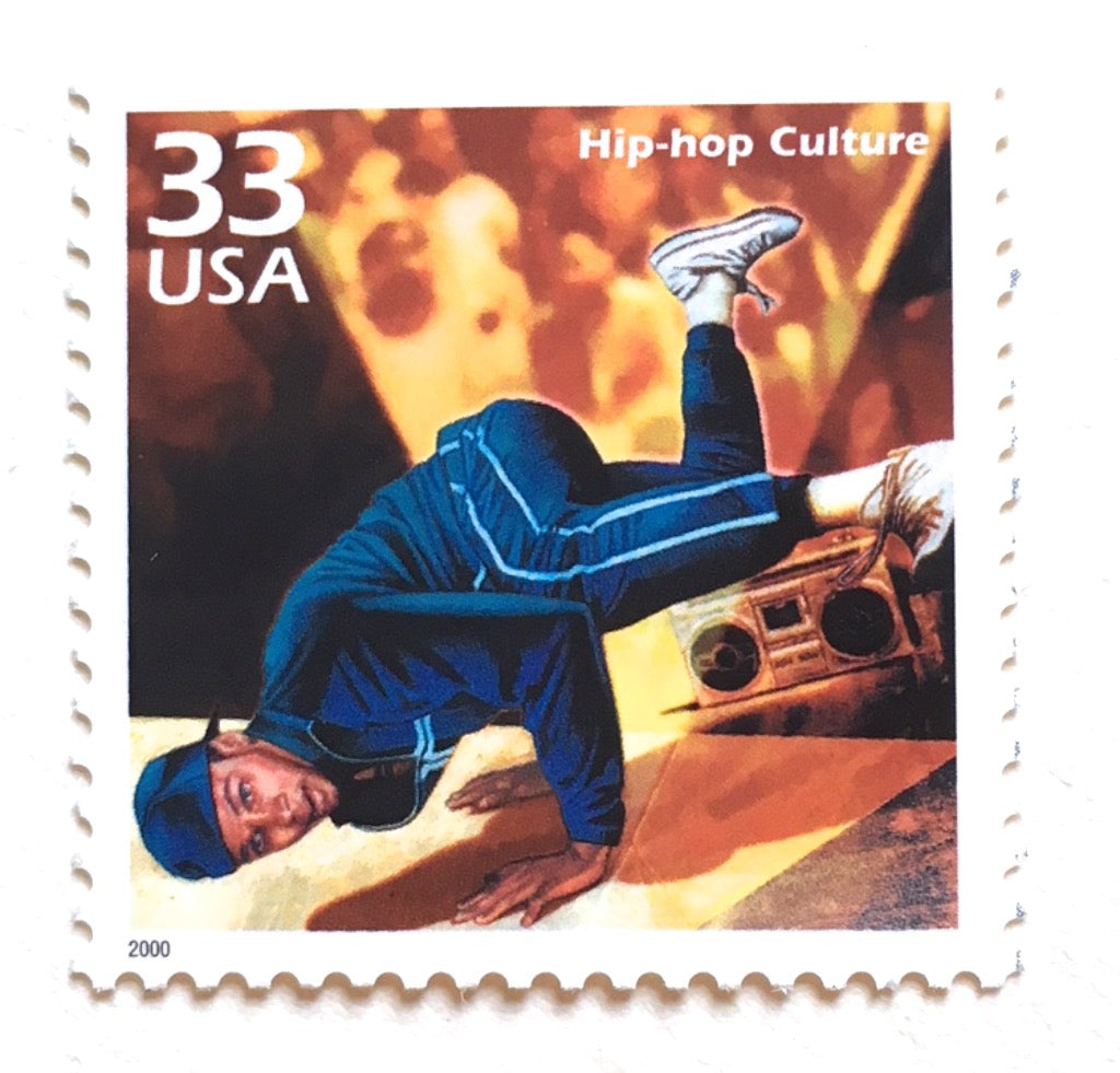 10 Hip-Hop Music Stamps // Break Dancing Rap Music Postage Stamps // V ...