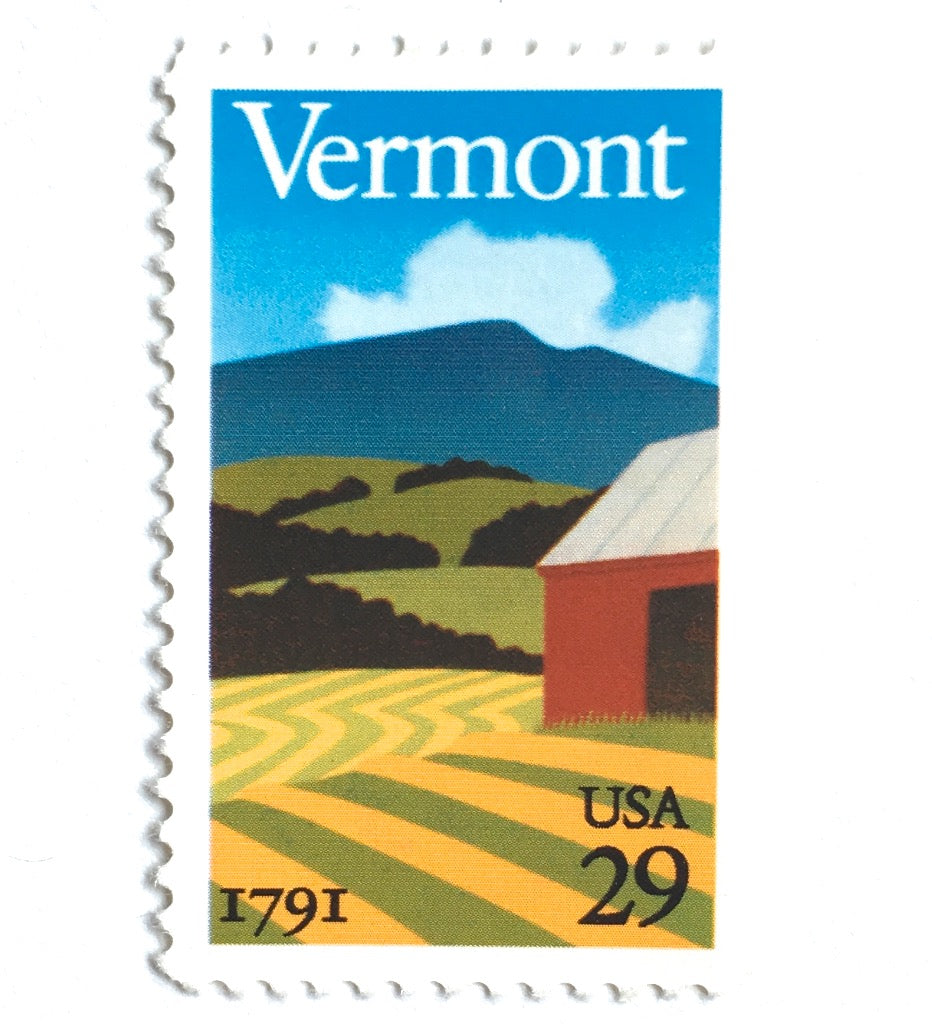 10 Vermont Postage Stamps Vintage Unused Farm Field Stamps for Mailing ...