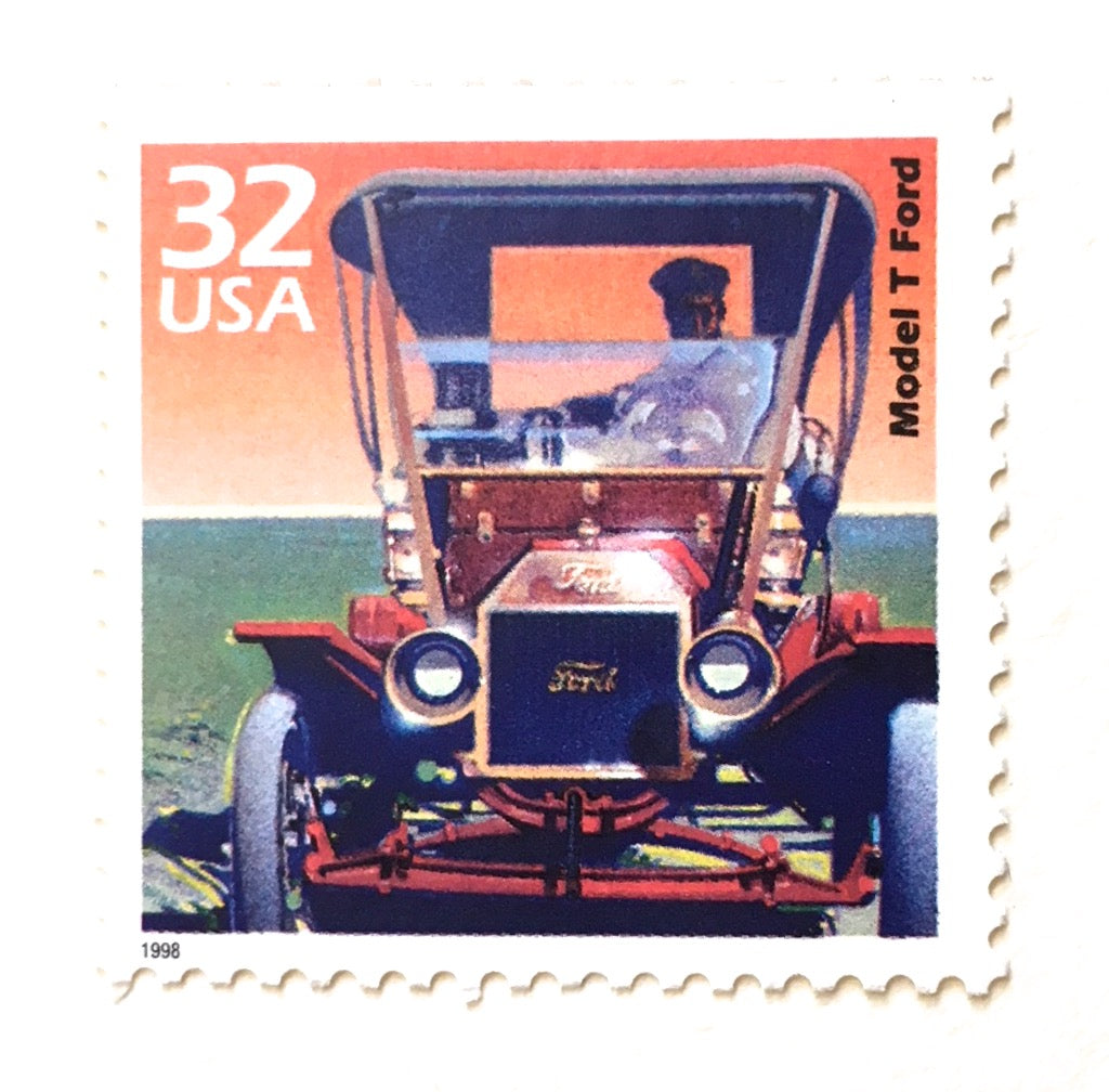 10 Model T Ford Postage Stamps Vintage Automobile Stamps Classic Car P ...