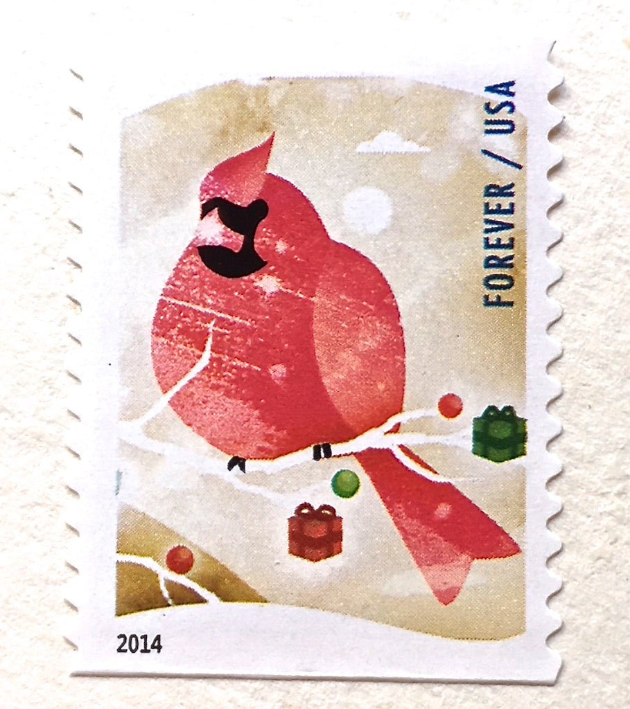 5 Cardinal Forever Stamps Unused Postage Rare Christmas Cardinal Stamp ...