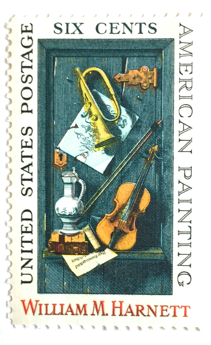 10 Vintage Postage Stamps Classical Music Instruments Blue Unused 6 Ce ...