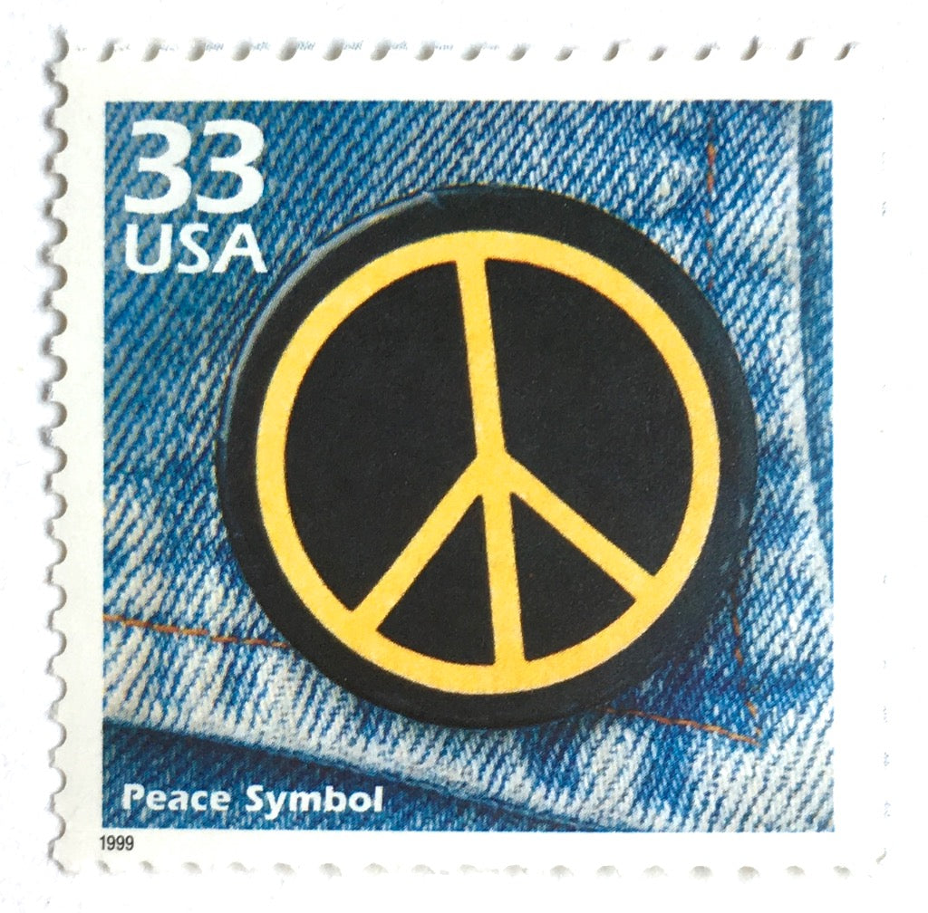 10 Peace Symbol Postage Stamps // Vintage Peace Sign Postage Stamps fo ...
