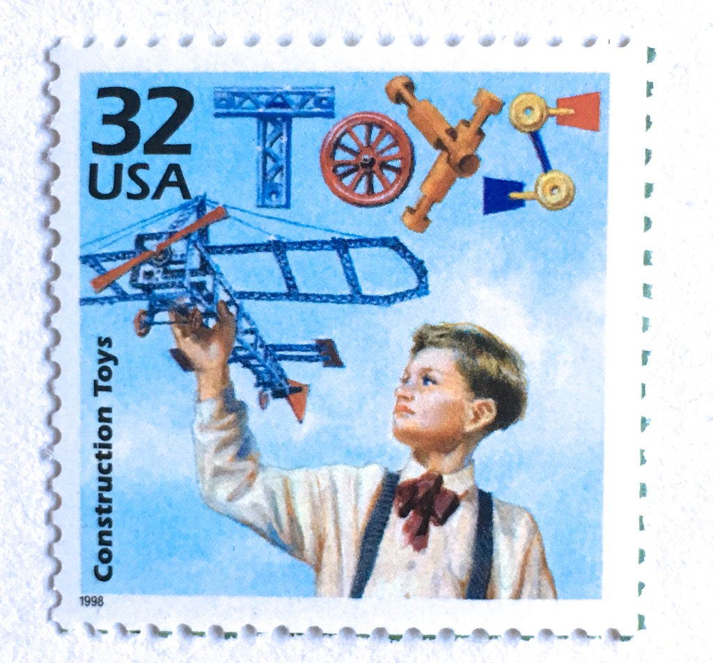 10 Vintage Toys Postage Stamps Child and Toys Unused 32 Cent Stamps fo ...