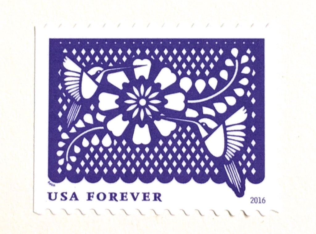 10 Hummingbird Forever Stamps Unused Purple Flower Hummingbirds Postag ...