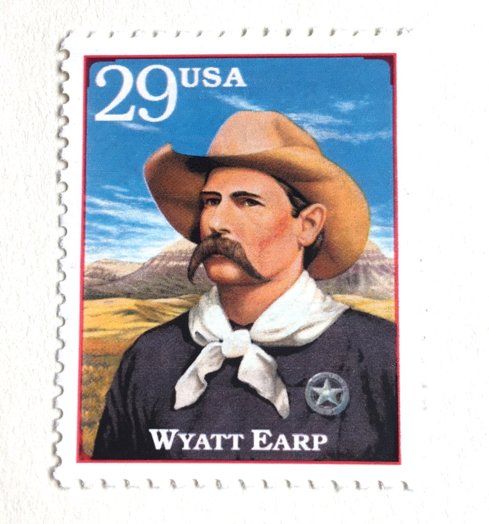 10 Wyatt Earp Postage Stamps Wild West Cowboy Sheriff Stamps for Maili ...