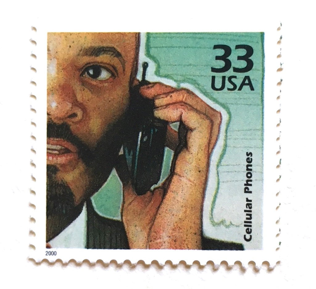 10 Vintage Cell Phone Postage Stamps For Mailing – Edelweiss Post