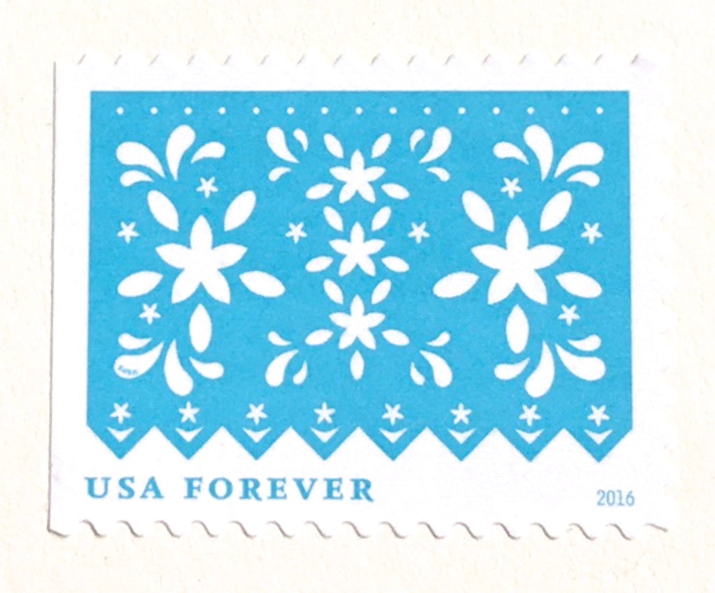 10 Blue and White Flower Forever Stamps Unused Stamps For Mailing ...