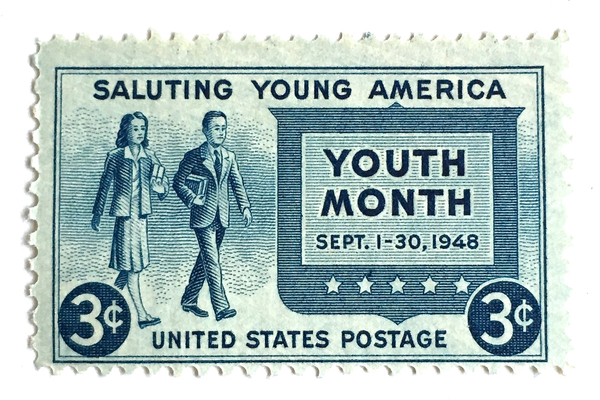 10 Vintage Youth Month Postage Stamps School Student Postage for Maili ...