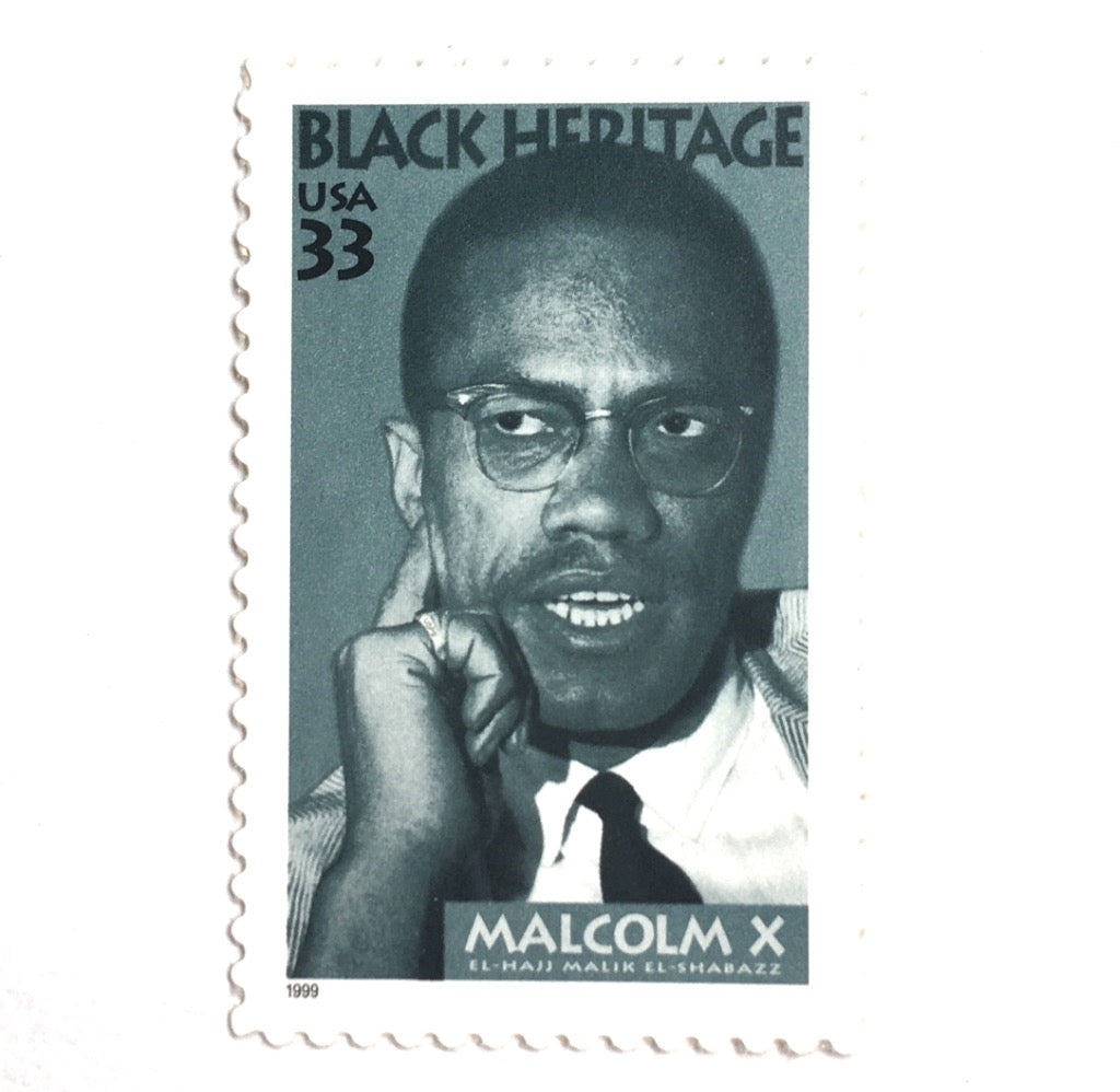 10 Malcolm X Postage Stamps Unused Sixties Civil Rights Activist Vinta ...