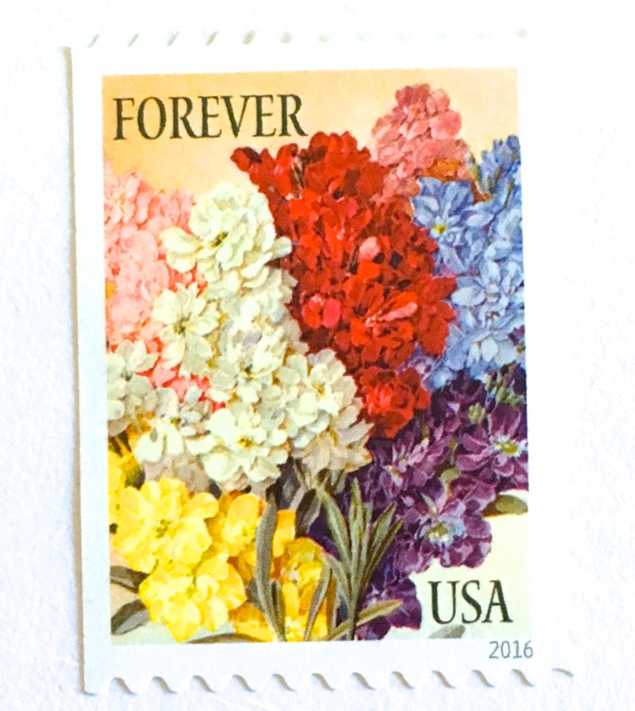 10 Forever Floral Botanicals Stamps Unused Vintage Flower Postage for ...