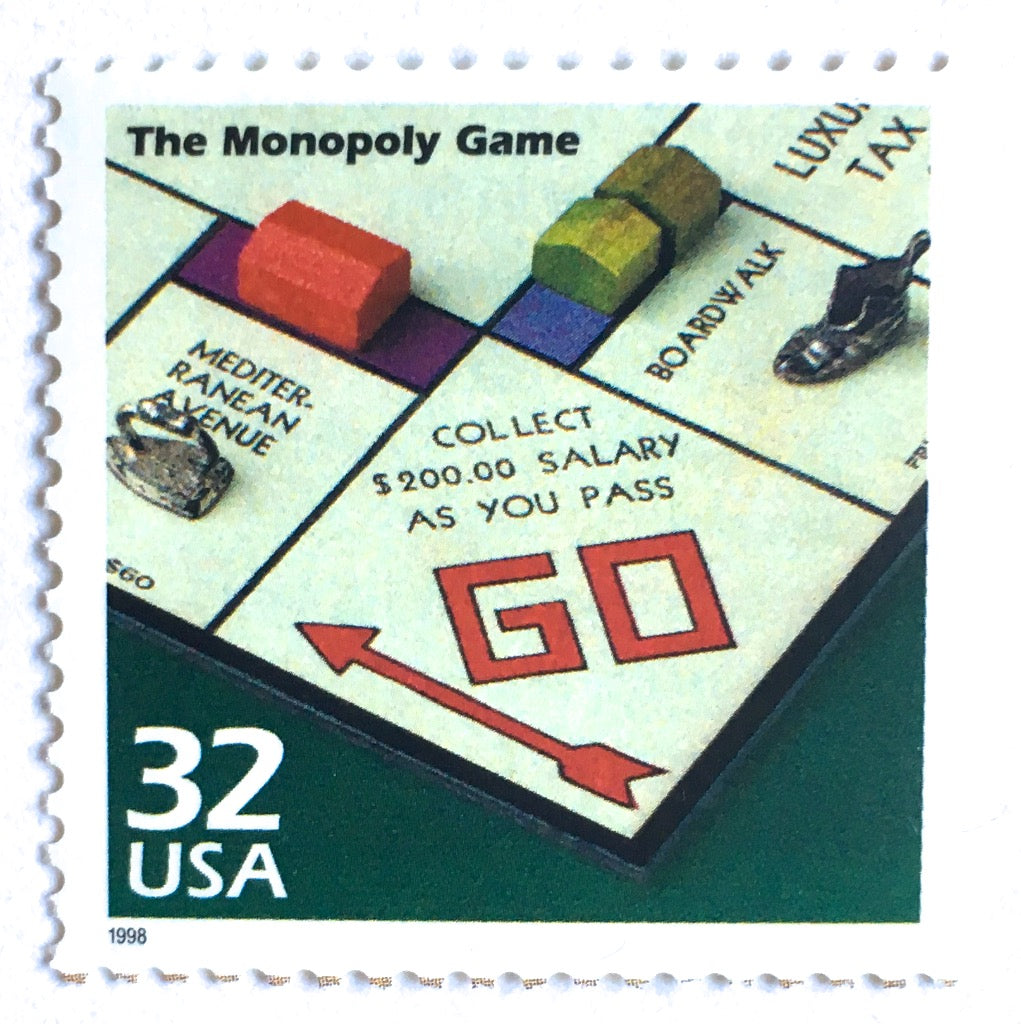 10 Monopoly Postage Stamps // Vintage Board Game Postage // Fun Postag ...