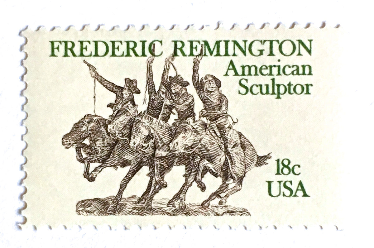10 Cowboy Postage Stamps Wild West Remington Vintage Stamps for Mailin ...