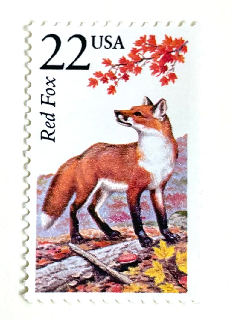 10 Fox Postage Stamps Unused Vintage Red Fox Stamps for Mailing ...