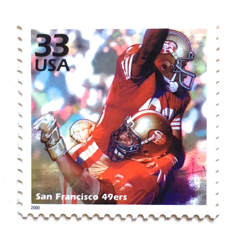 10 San Francisco 49ers Stamps Vintage Football Postage Stamps for Mail ...