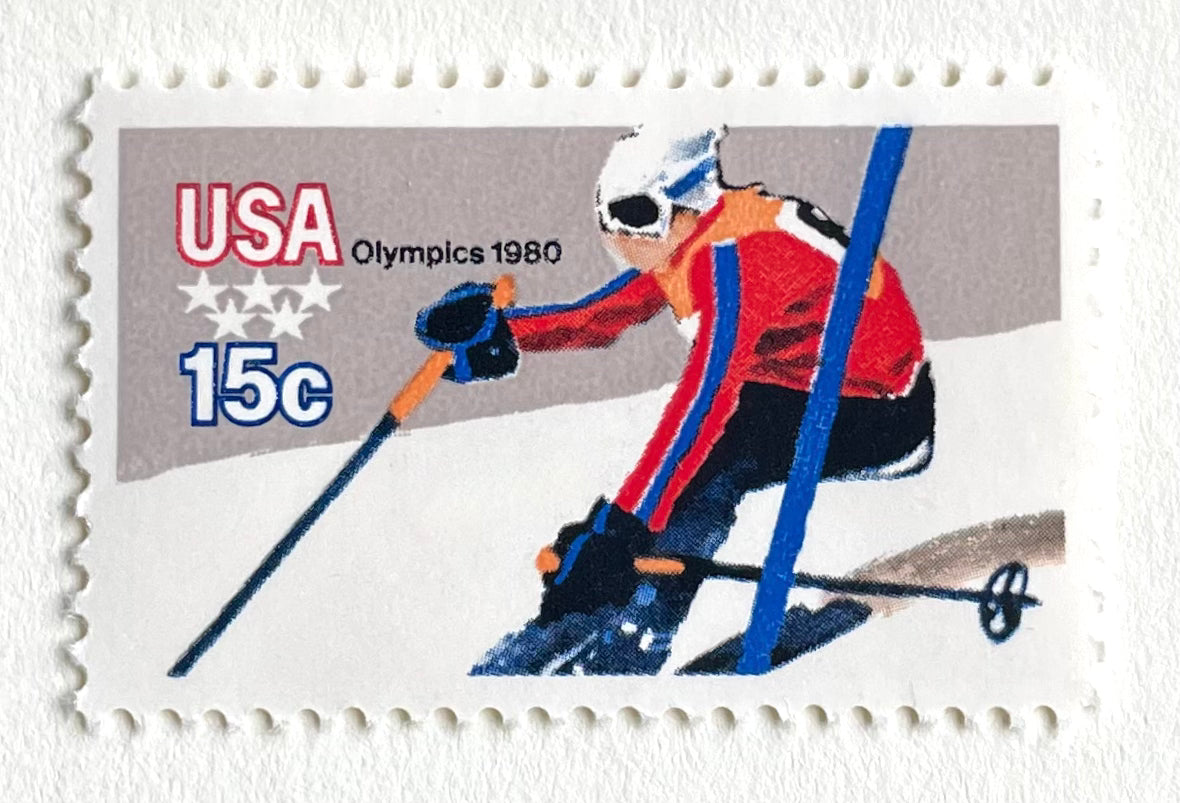 10 Skiiing Stamps Vintage Ski Postage Stamps for Mailing – Edelweiss Post