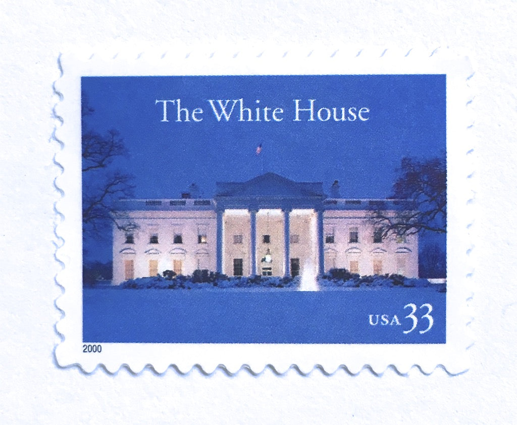 10 White House Postage Stamps Unused Blue Washington DC Stamps for Mai ...