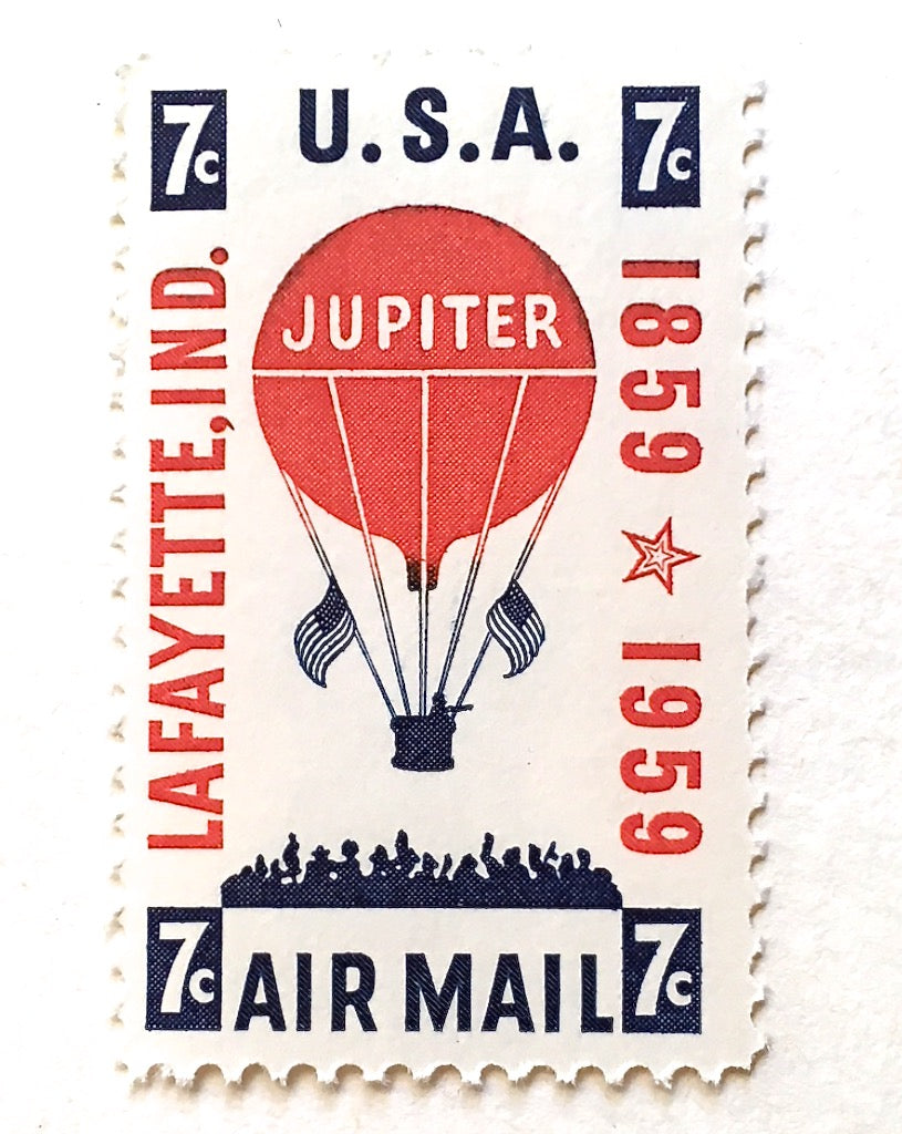 10 Hot Air Balloon Postage Stamps Vintage Air Mail Postage for Mailing ...