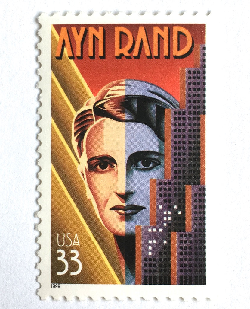 10 Ayn Rand Postage Vintage Art Deco Author Stamps Unused for Mailing ...