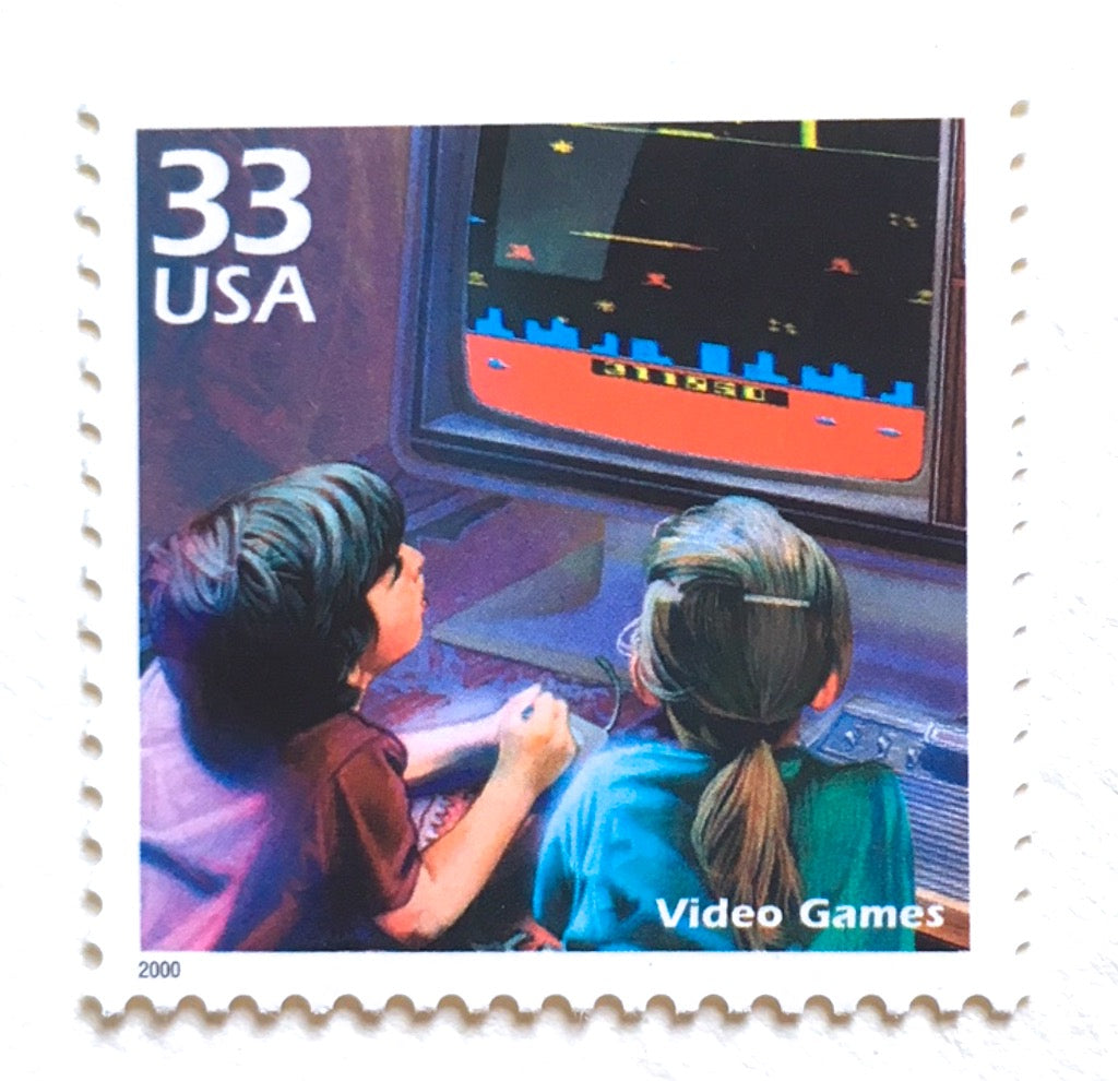 10 Video Game Postage Stamps Vintage 1980s Unused Postage Stamps For M ...