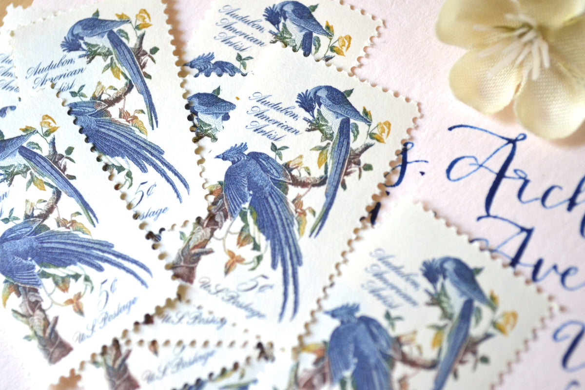 10 Blue Bird Stamps Unused 1963 Vintage Blue Postage Stamps for Mailin ...