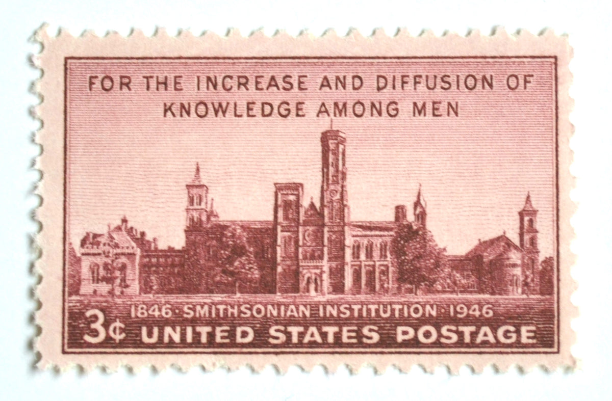 10 Pink Smithsonian Stamps Vintage Unused Washington DC Castle Postage ...