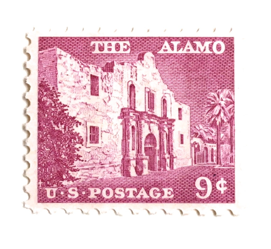 10 Vintage Pink Alamo Stamps Texas Postage for Mailing Texan Wedding I ...