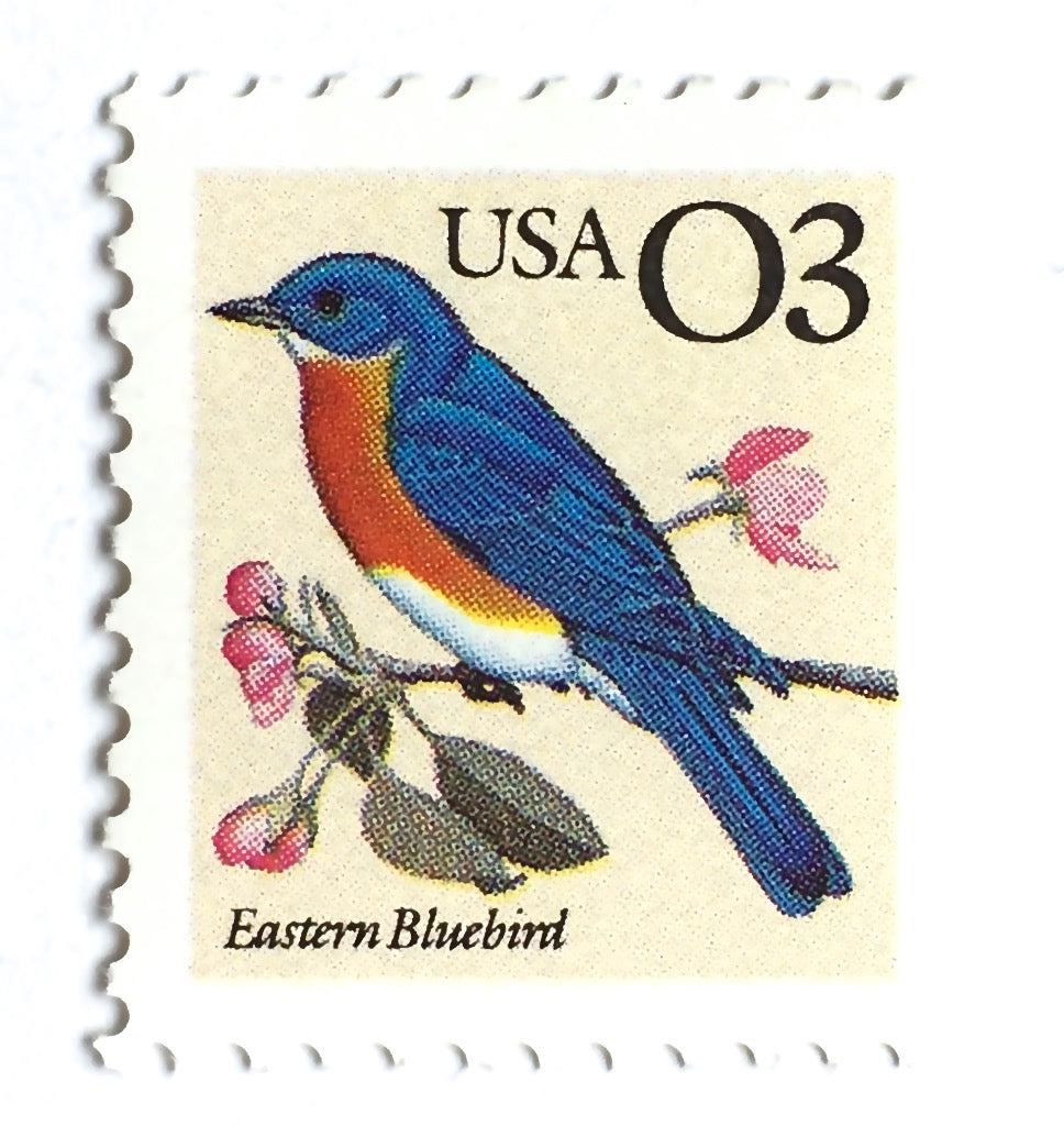 10 Eastern Bluebird Stamps Unused Vintage Blue Bird Postage Stamps for ...