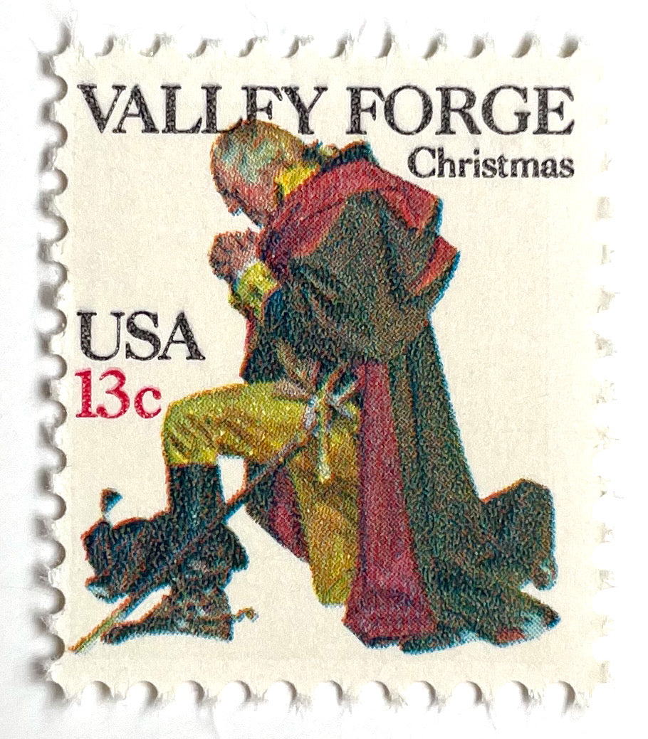 10 Christmas George Washington Stamps Unused Valley Forge Vintage Post ...