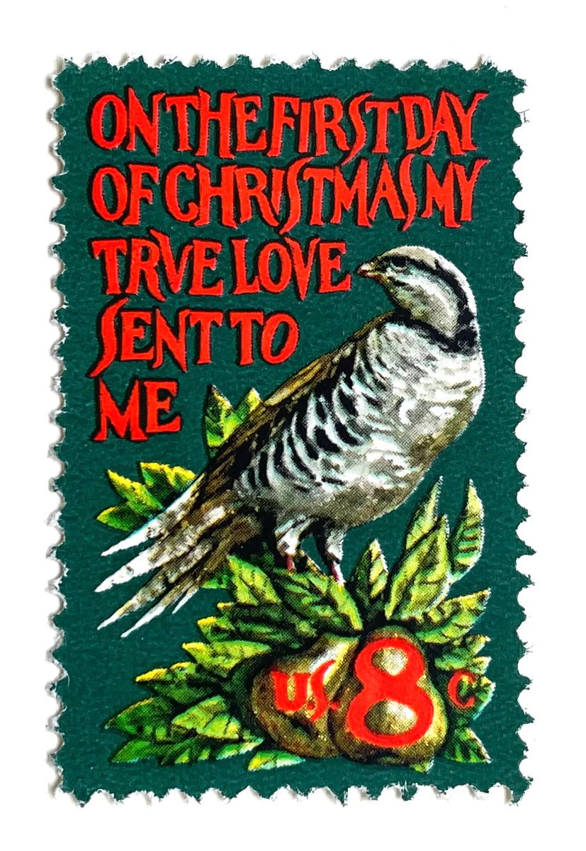 10 Partridge in a Pear Tree Postage Stamps for Mailing – Edelweiss Post