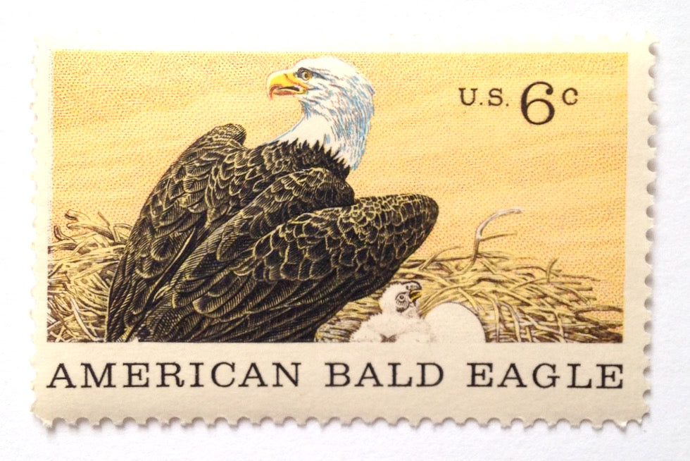 10 Bald Eagle Stamps Unused Vintage American Eagle Postage Stamps for ...