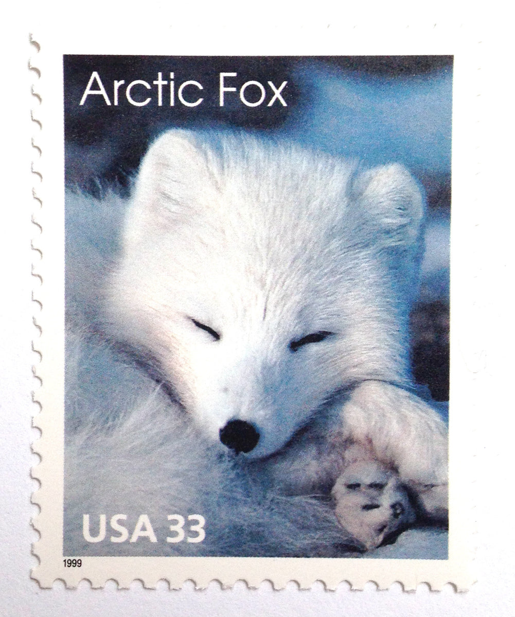 10 Fox Postage Stamps Unused Vintage Arctic Fox Postage For Mailing ...