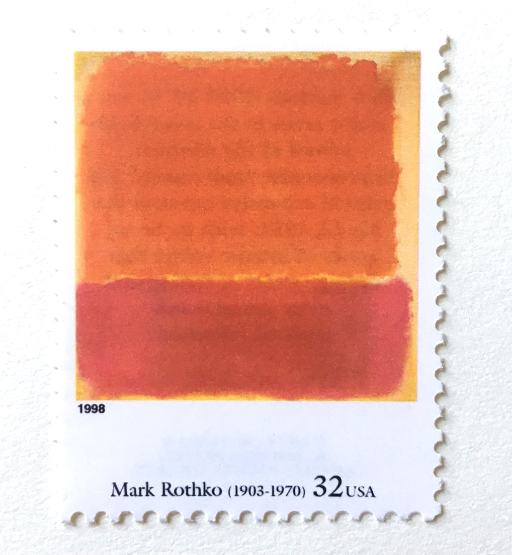 10 Rothko Stamps Orange Vintage Unused Postage Stamps Artist Mark Roth ...